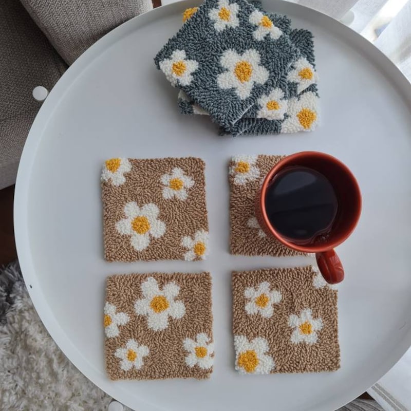 Punch Needle Coaster - Etsy