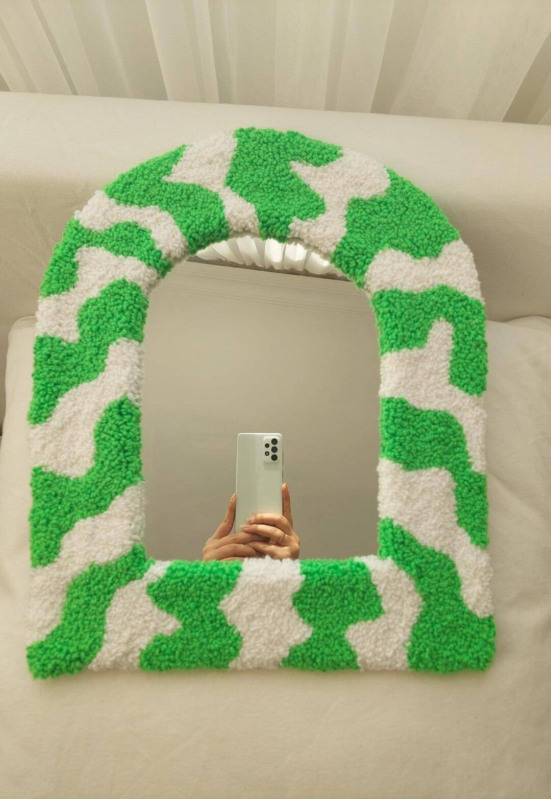 Arched Mirror, Arch Tufted Punch Mirror, Danish Pastel Mirror, Funky ...