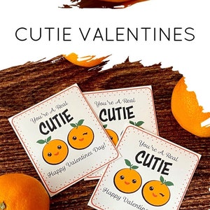 CUTIE Happy Valentines Day Cards to Pair With Oranges, Non-candy ...