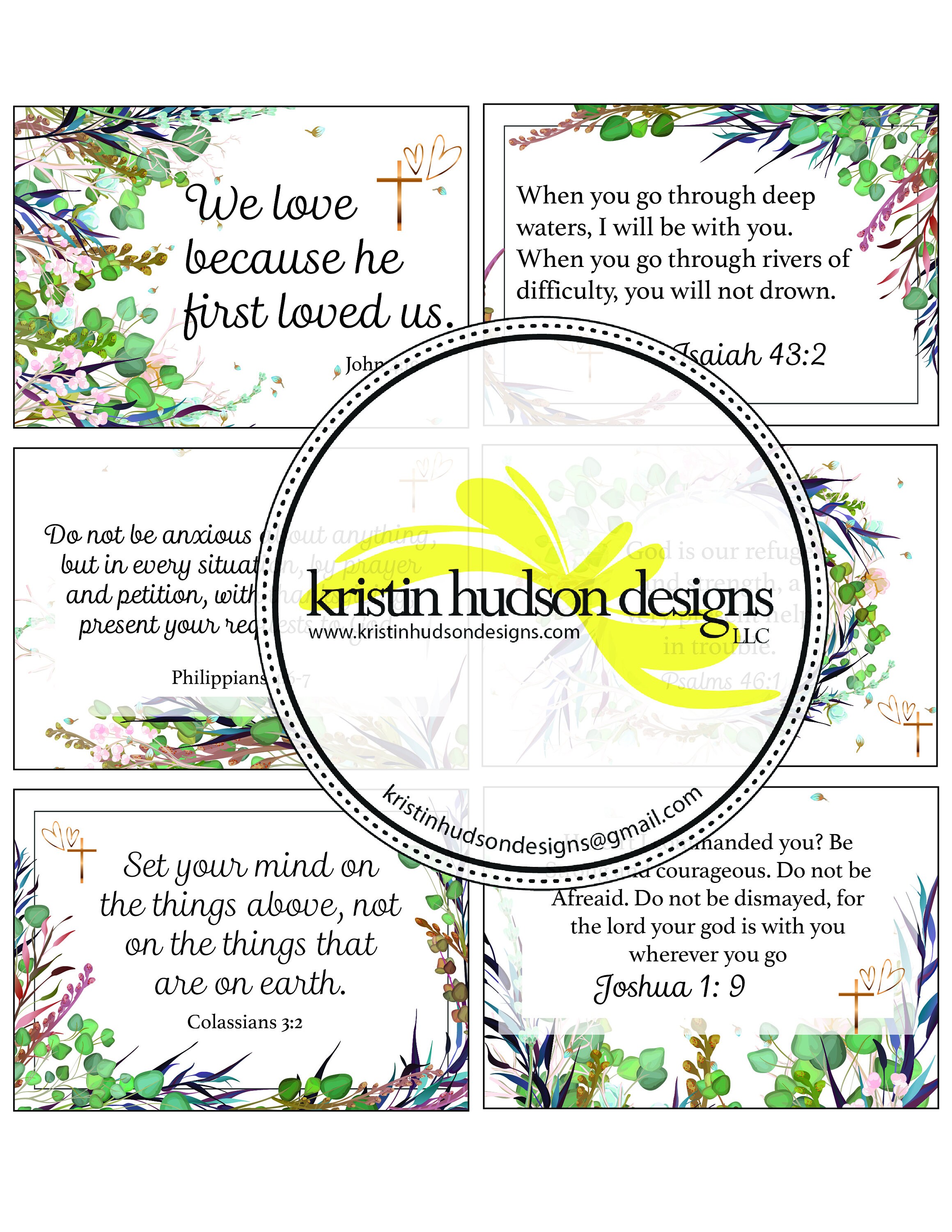 12 Bible Scripture Memory Verse Cards of Inspiration Strength | Etsy