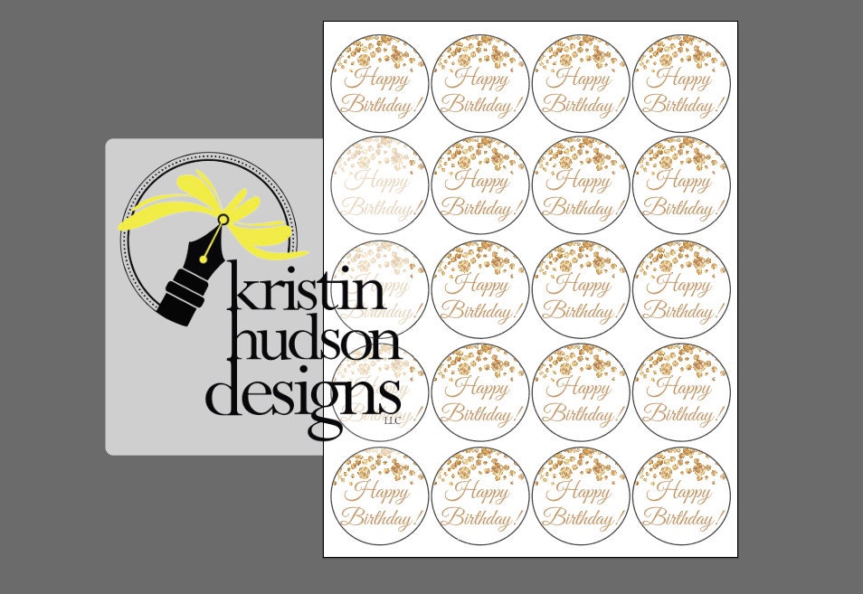 Golden Glitter Confetti Cupcake Toppers for Birthday, Ready for You to ...