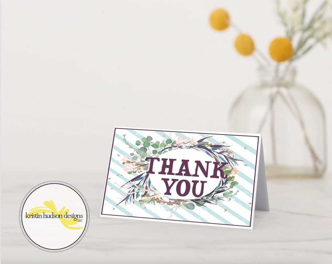 Thank You Cards, PDF, Ready to Download and Print, 2 per Page - Etsy