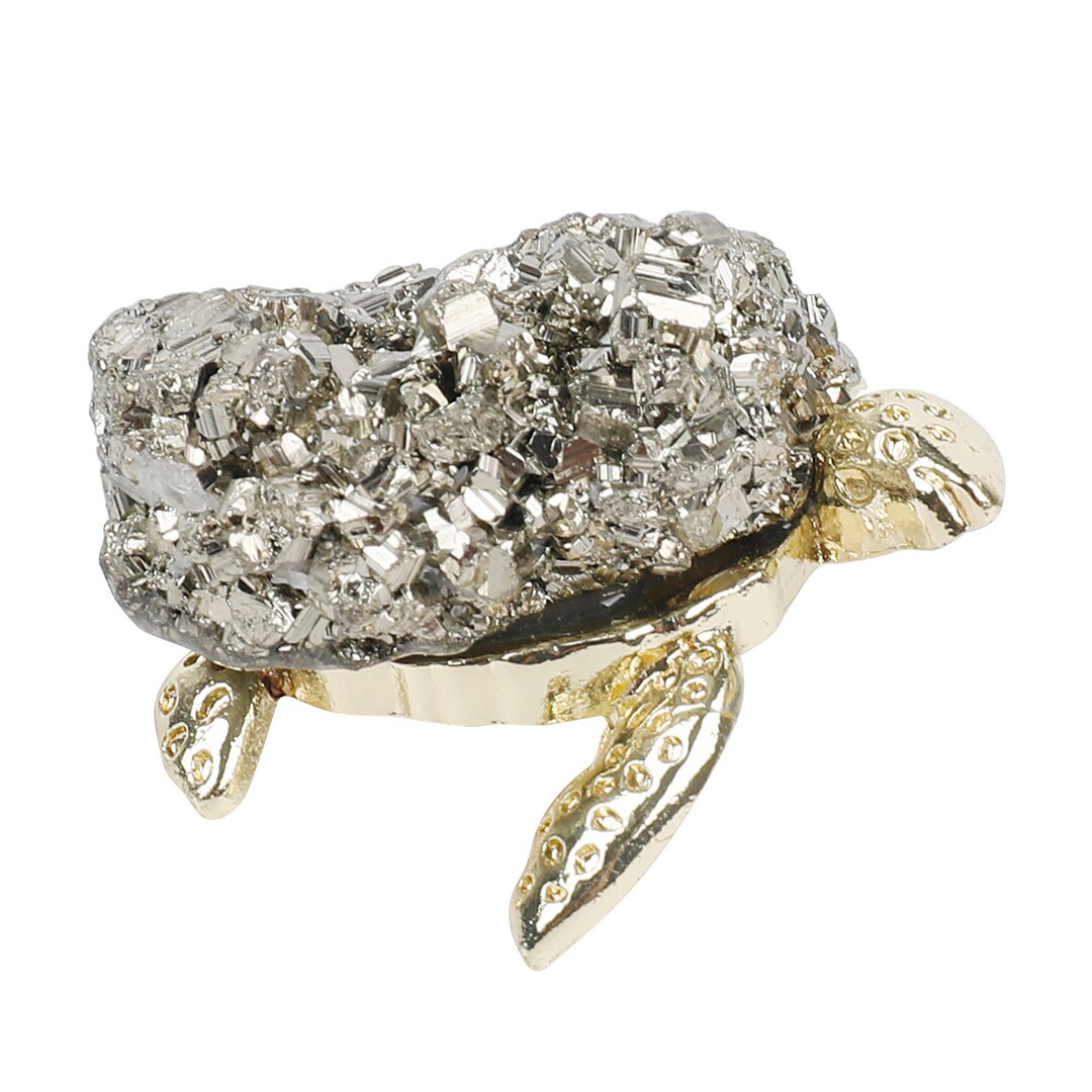 Turtle Pyrite Hand Made,mineral Specimen,home Decoration - Etsy