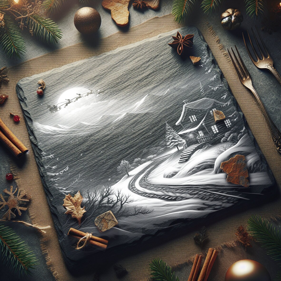 Winter Wonderland, Laser PNG, Slate Engraving, Laser File, Coaster ...
