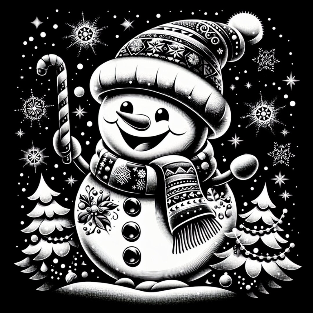 Snowman 2, Laser PNG, Slate Engraving, Laser File, Coaster Etching ...