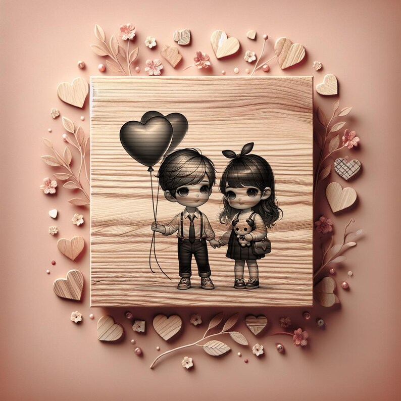 Love Multipack, Wood Engraving, Laser File, Coaster Etching, Lightburn ...