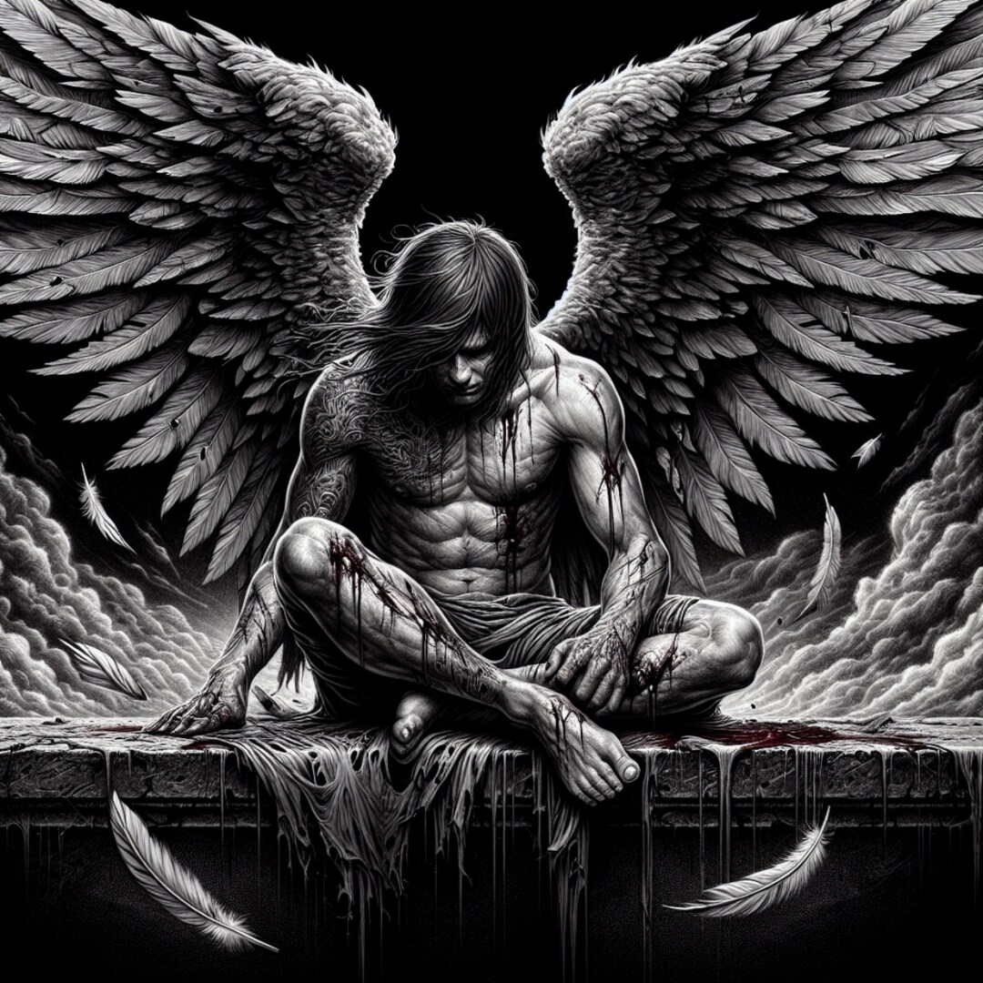 Fallen Angel 3, Slate Engraving, File, Coaster Etching, American ...