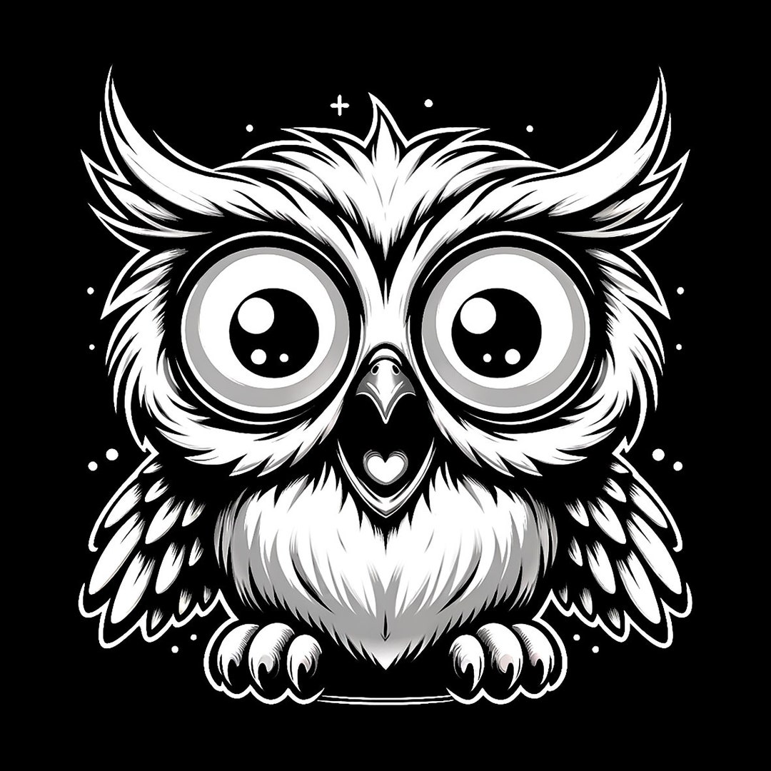 Crazy Owl, Slate Engraving, Laser File, Coaster Etching, American ...