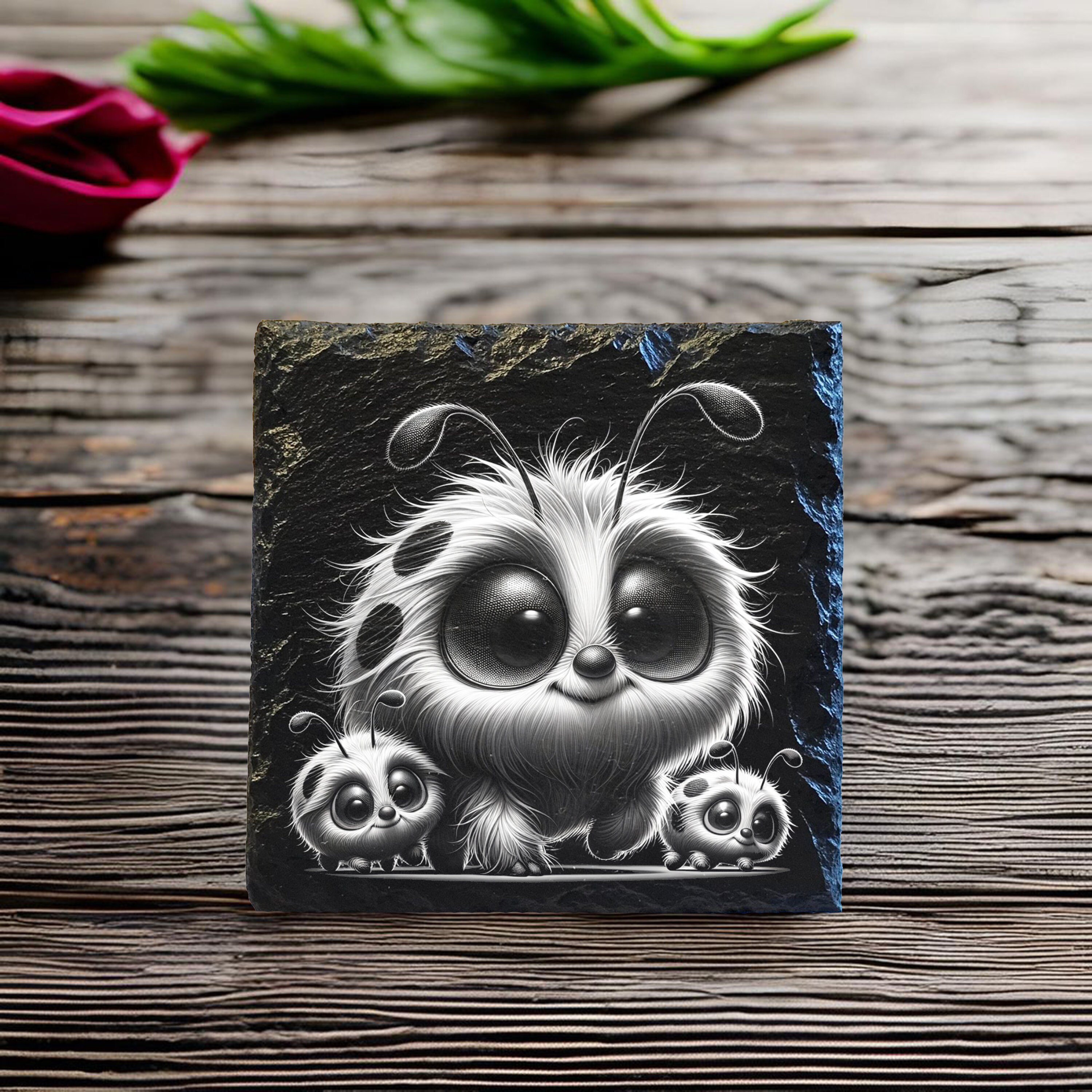 Lady Bug Family, Slate Engraving, File, Coaster Etching, American ...