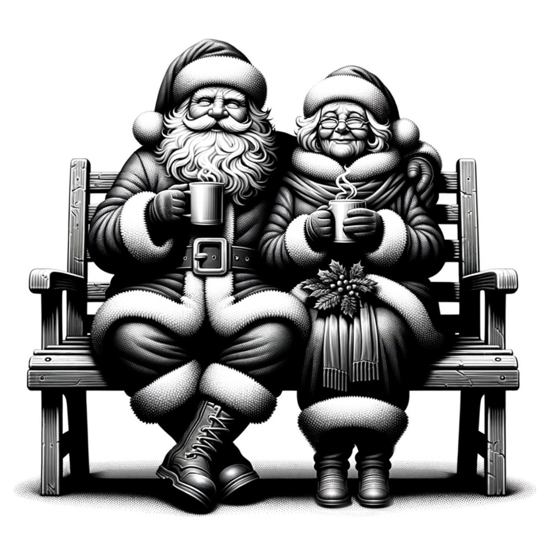 Santa Clause 29, Wood Engraving, Laser File, Coaster Etching, Lightburn ...