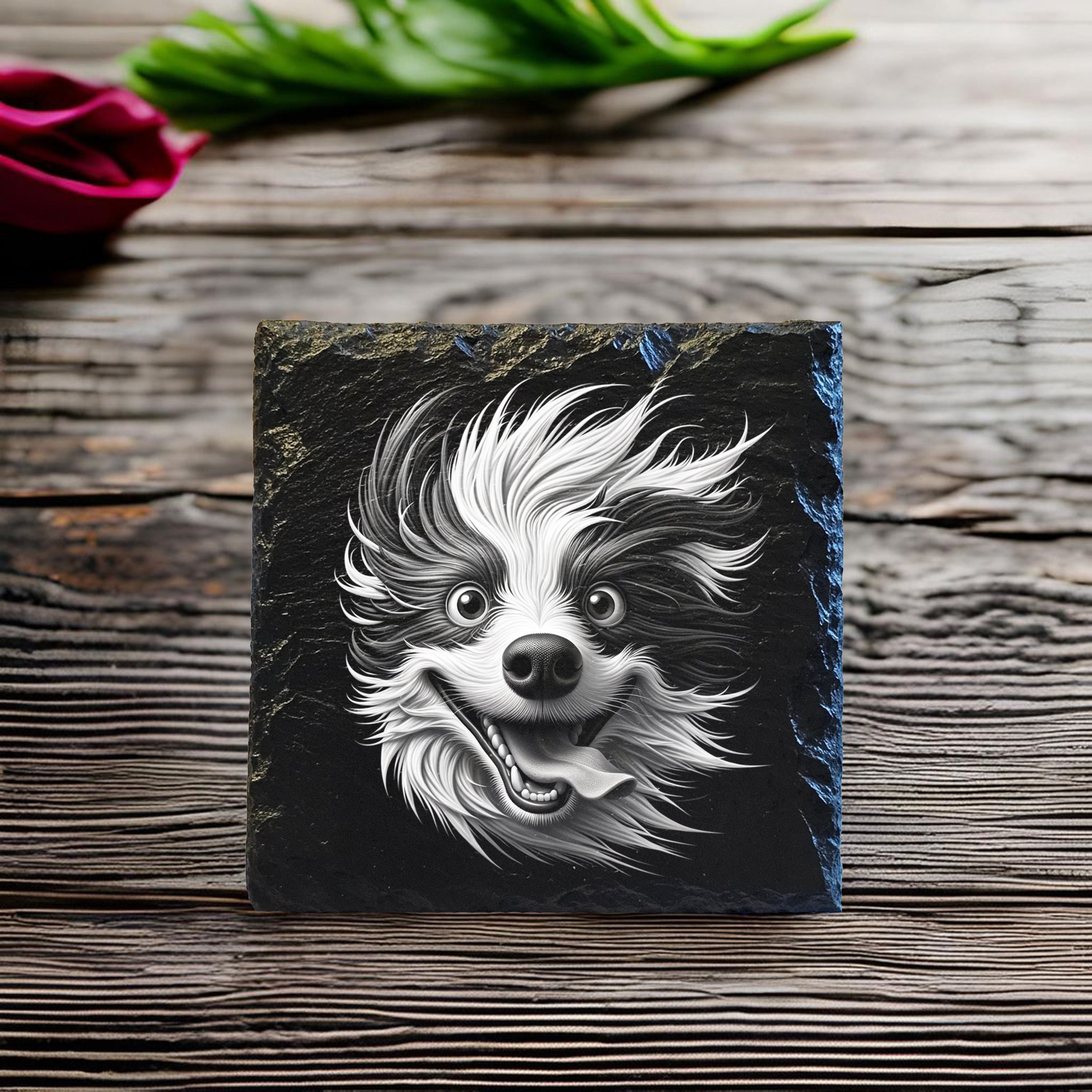 WF Sheep Dog, Slate Engraving, Laser Cut File, Coaster Etching ...