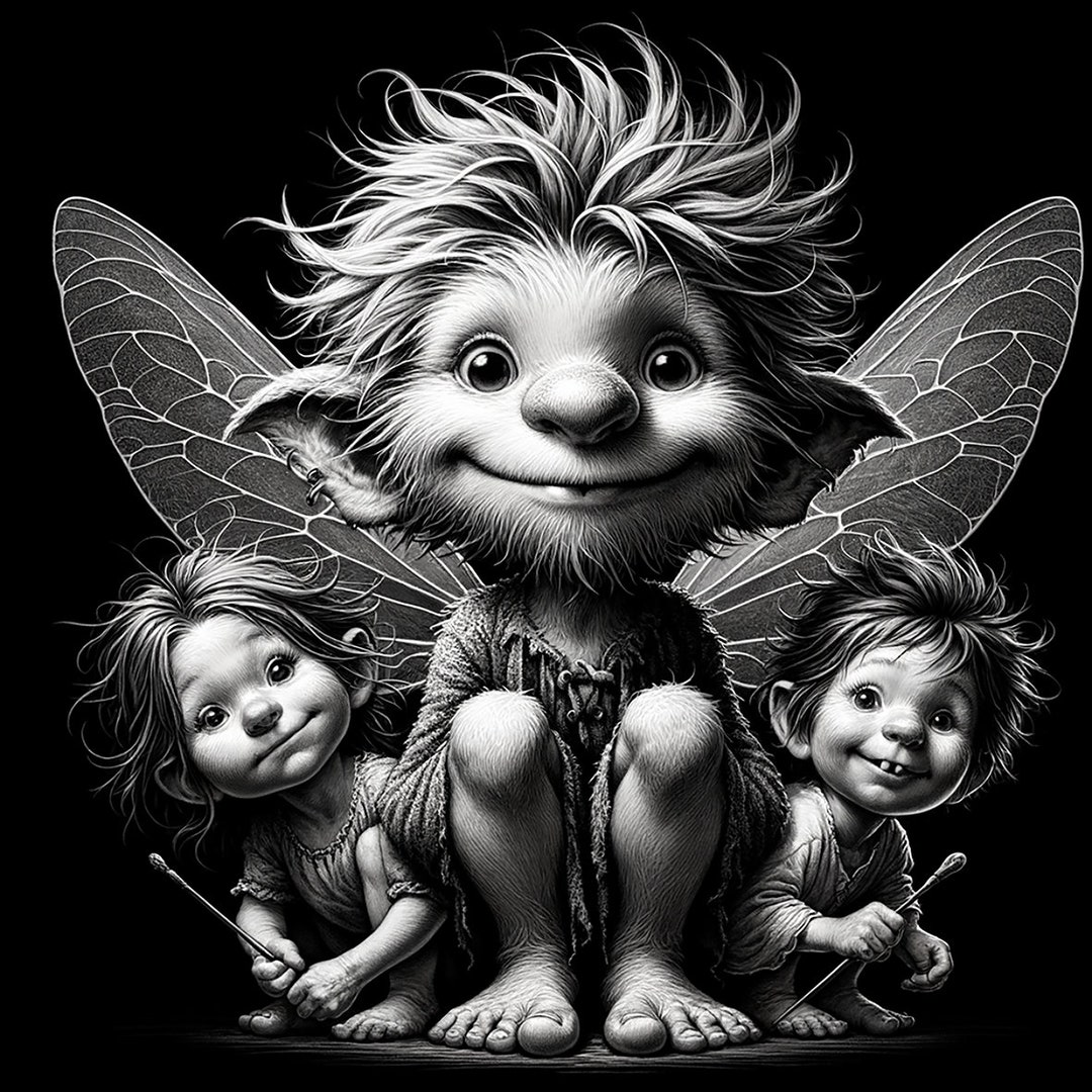 Pixie Family, Slate Engraving, Laser File, Coaster Etching, American ...