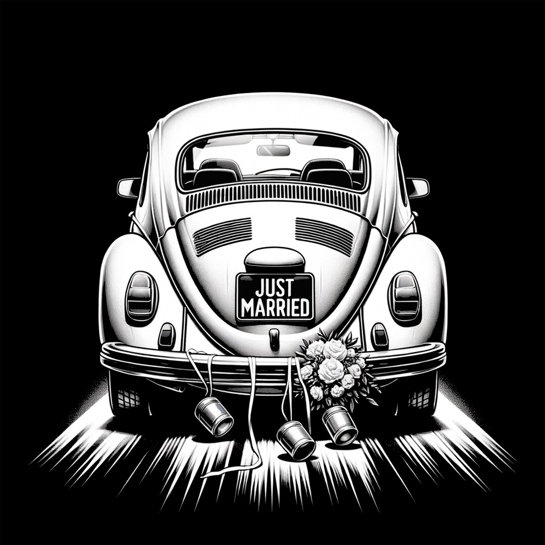 Just Married Car Slate Engraving, Laser File (digital Download) - Etsy