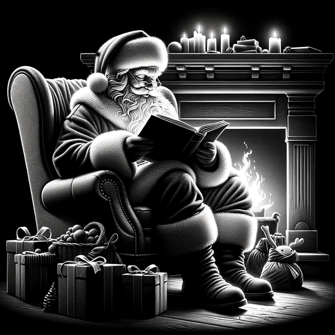 Santa Clause 39, Laser PNG, Slate Engraving, Laser File, Coaster ...