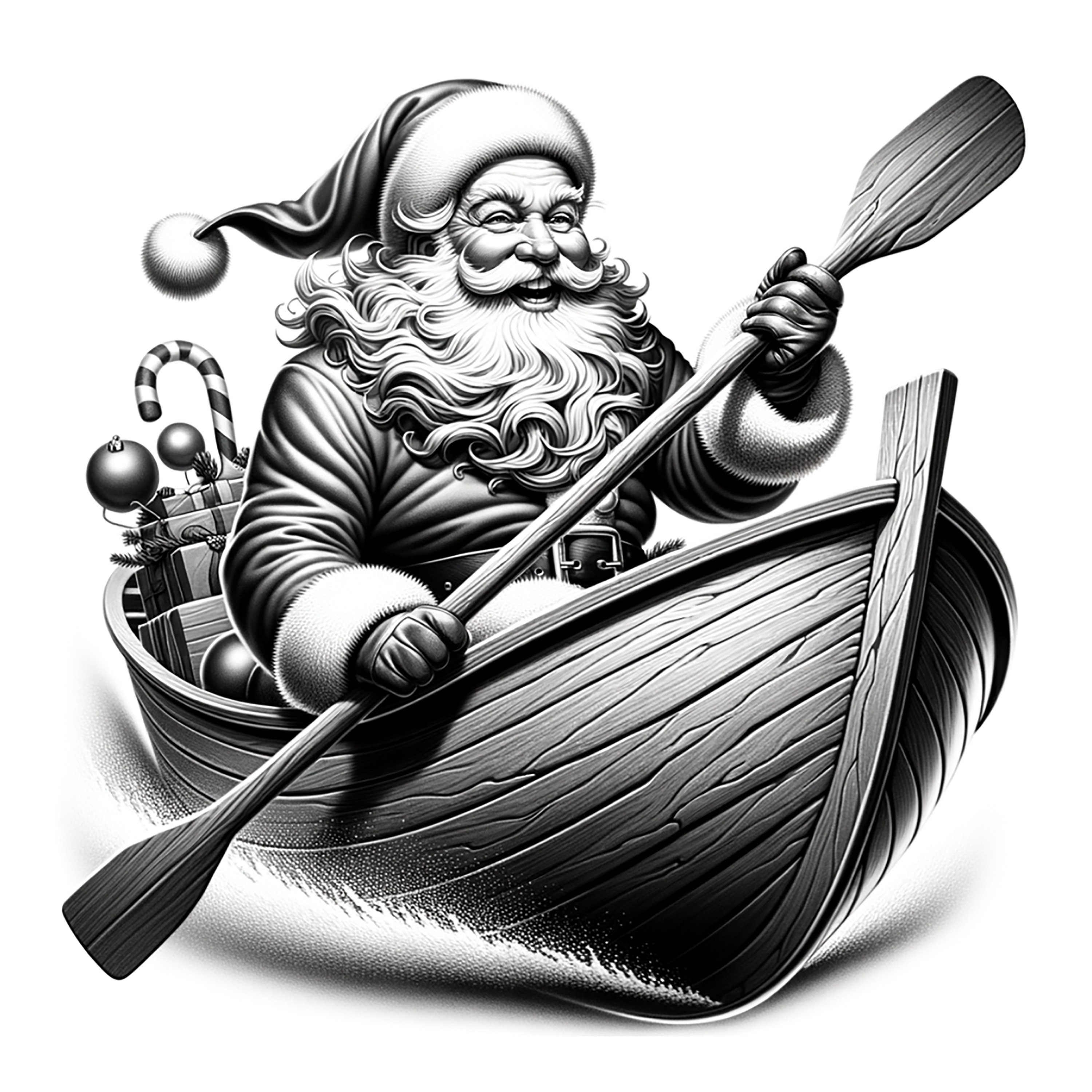 Santa Clause 18, Wood Engraving, Laser File, Coaster Etching, Lightburn ...