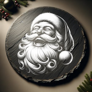 Santa Claus Laser Engraving PNG, Slate Etching File - Etsy