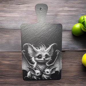 Bat Family, Slate Engraving, Laser File, Coaster Etching, American ...