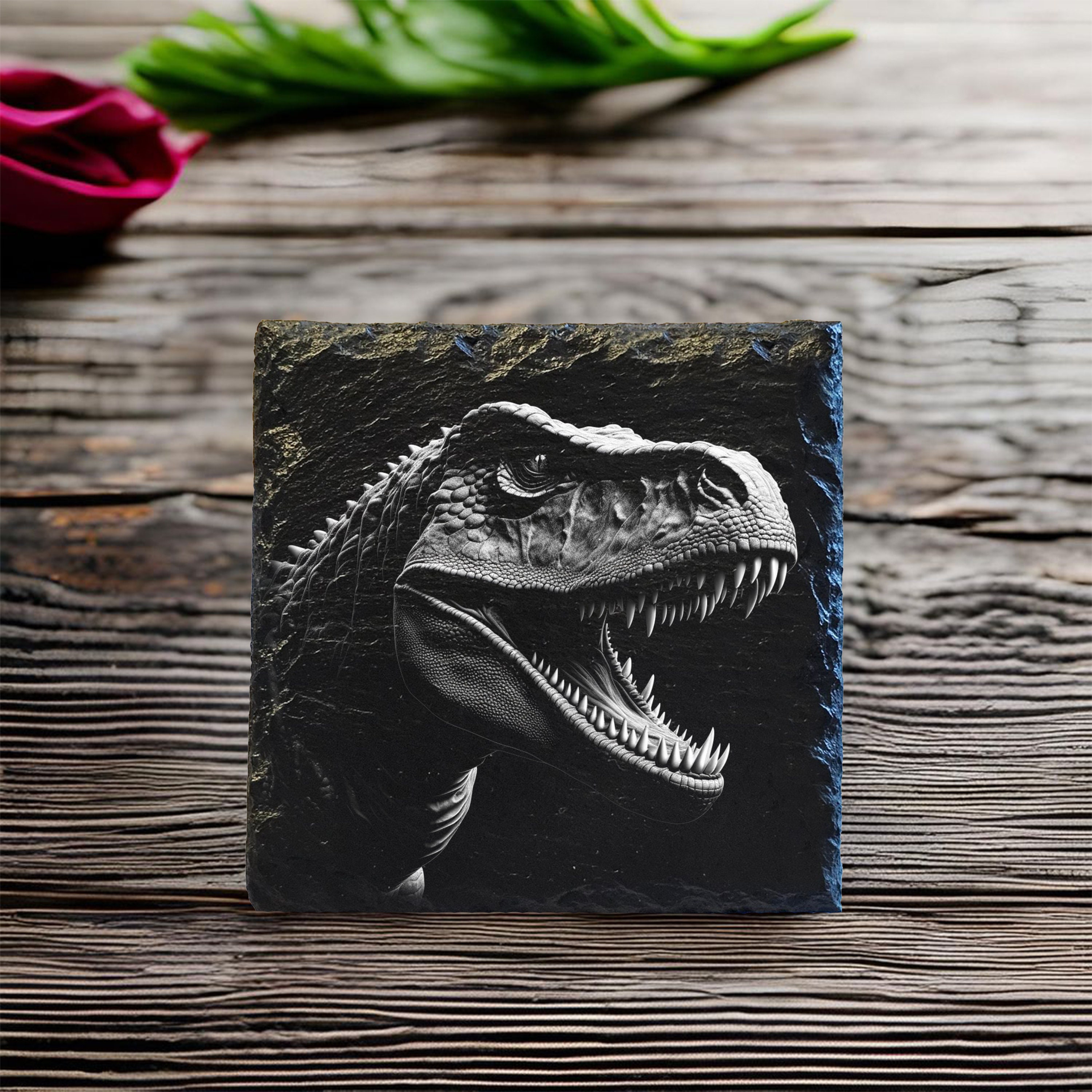 T-rex, Laser PNG, Slate Engraving, Laser File, Coaster Etching ...