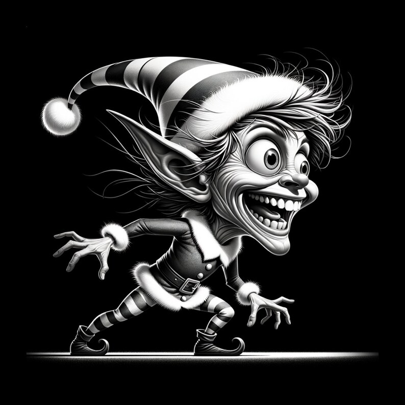 Crazy Elf Laser Engraving File, Slate Coaster Design (PNG) - Etsy
