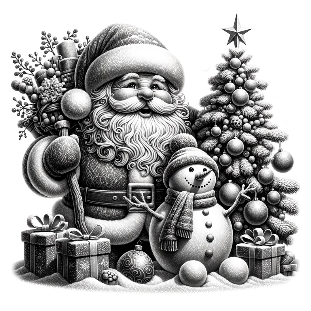 Santa Clause 11, Wood Engraving, Laser File, Coaster Etching, Lightburn ...