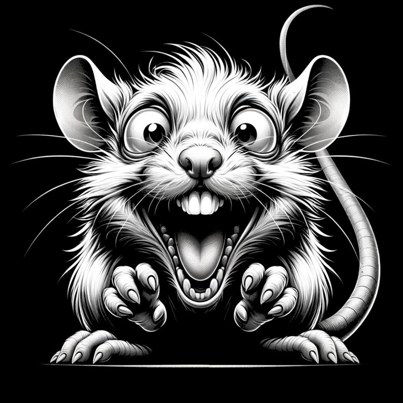 Crazy Rat, Slate Engraving, Laser File, Coaster Etching, American ...