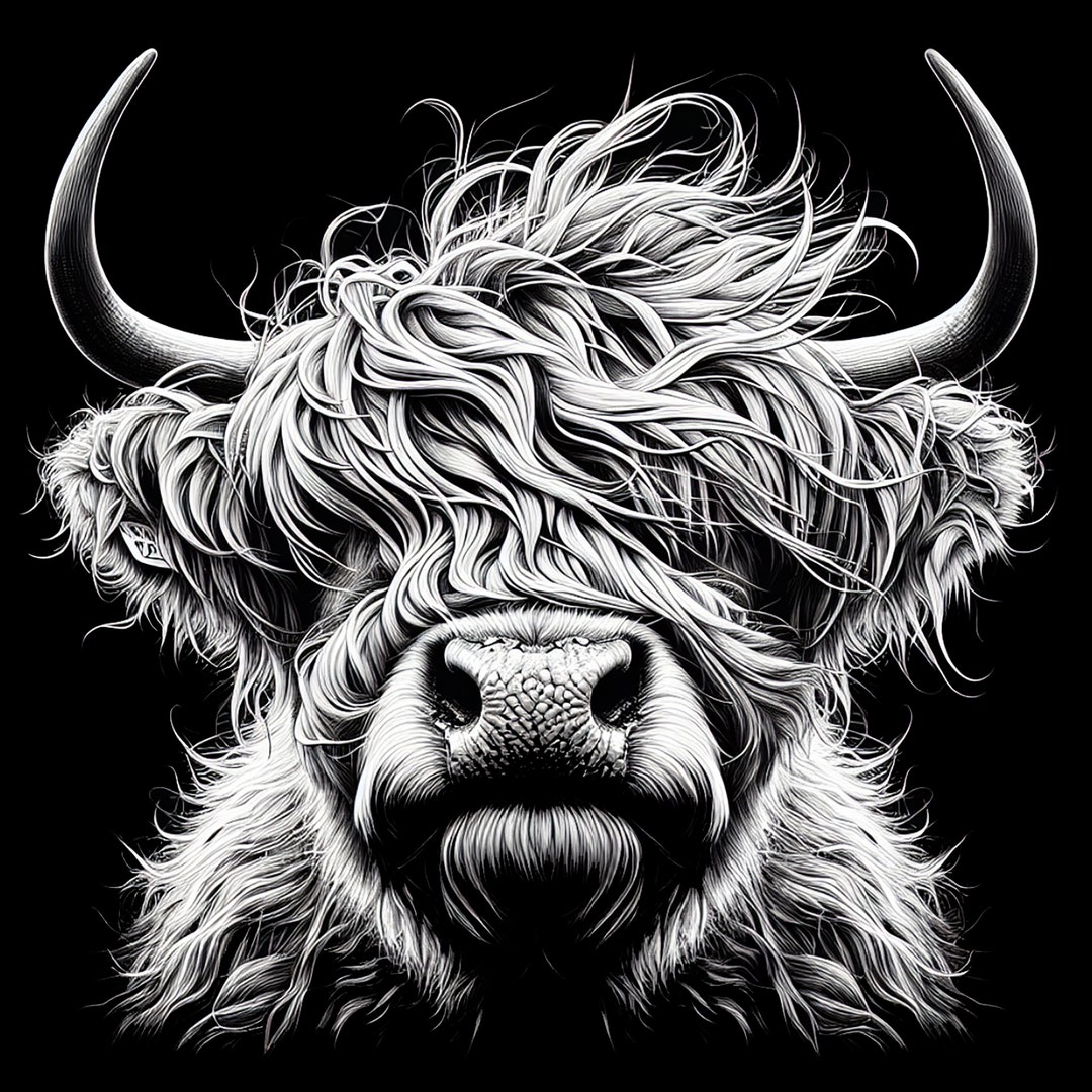 Highland Cow X,slate Engraving, Laser File, Coaster Etching, American ...
