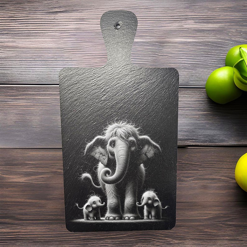 Elephant Family 1, Slate Engraving, File, Coaster Etching, American ...