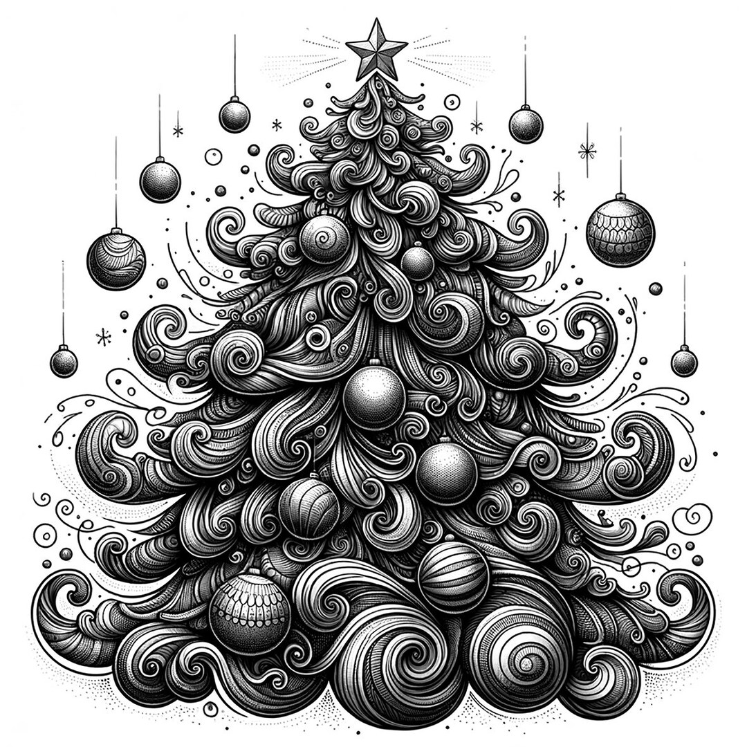 Christmas Tree 8, Wood Engraving, Laser File, Coaster Etching ...