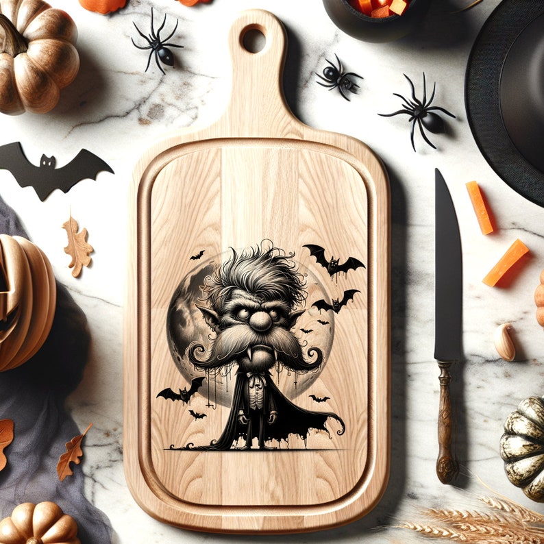 Vampire 1 Wood Engraving, Laser File, Coaster Etching, Lightburn, Glow ...