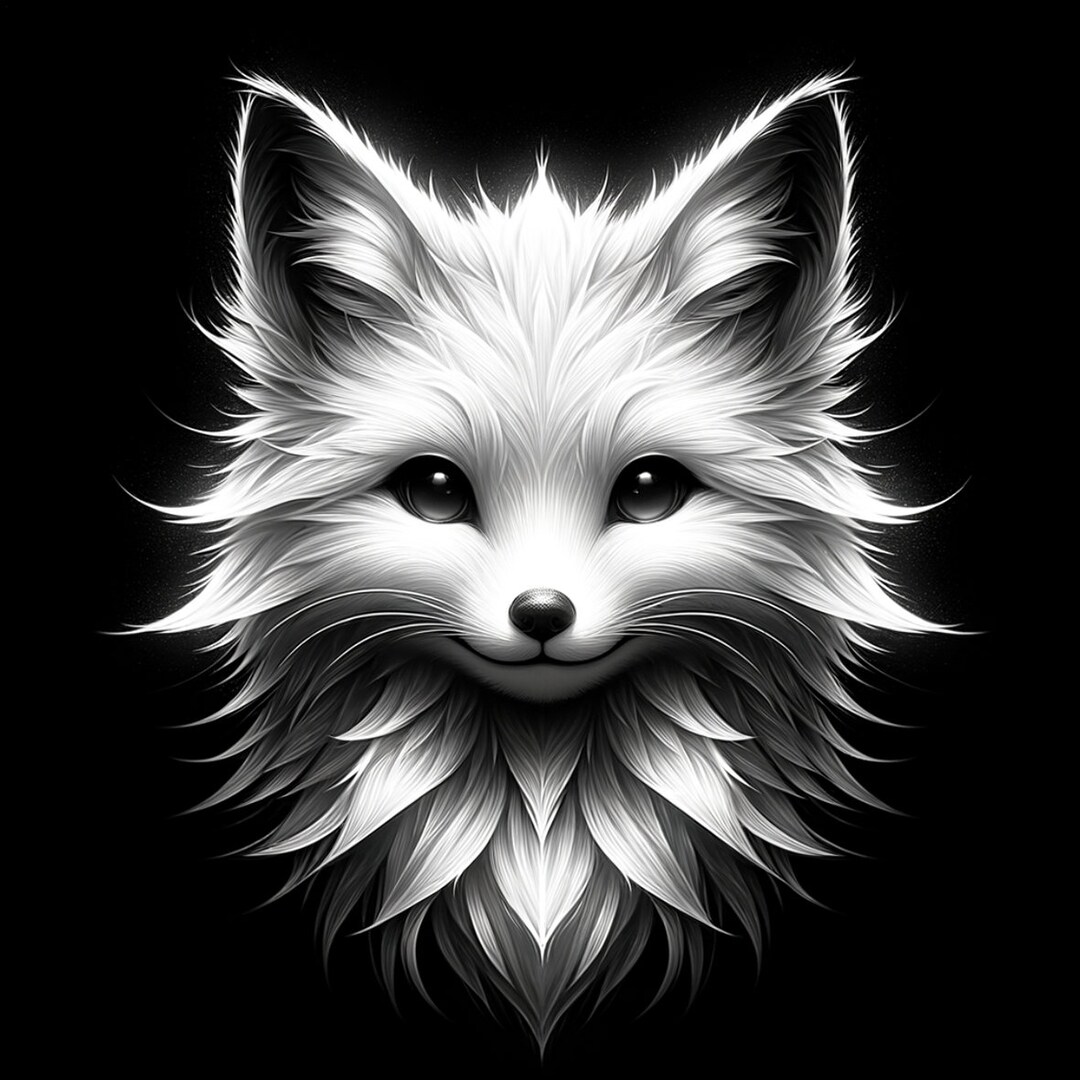 Celestial Fox, Laser PNG, Slate Engraving, Laser File, Coaster Etching ...