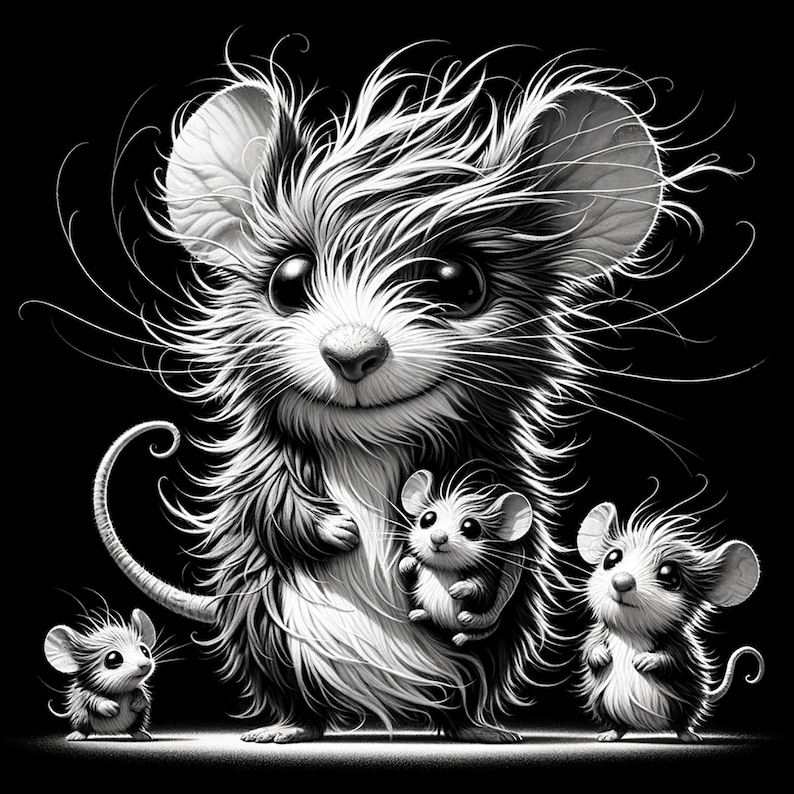 Mouse Family 2, Slate Engraving, Laser File, Coaster Etching, American ...