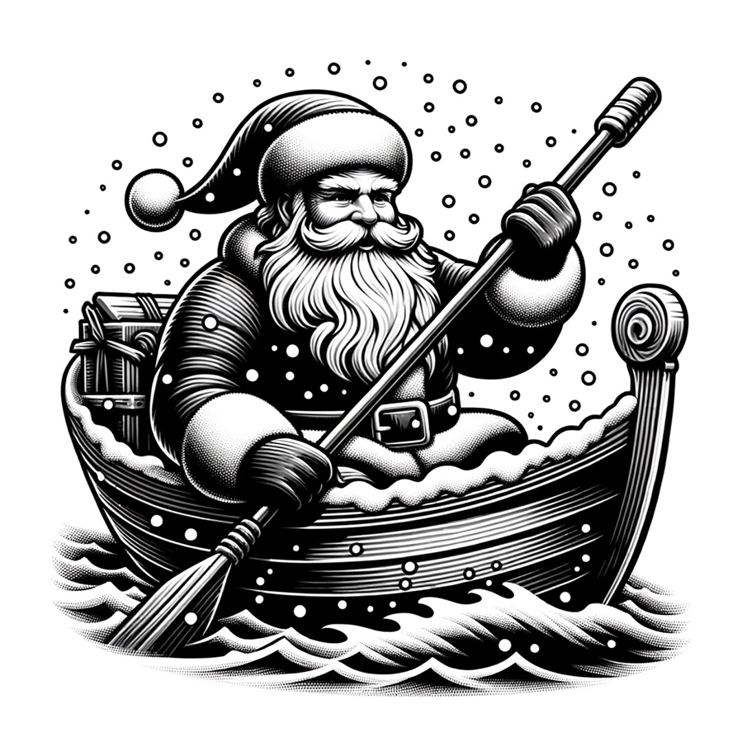 Santa Clause 16, Wood Engraving, Laser File, Coaster Etching, Lightburn ...