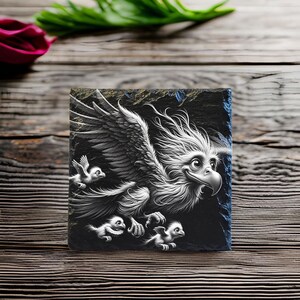 Eagle Family, Slate Engraving, Laser File, Coaster Etching, American ...