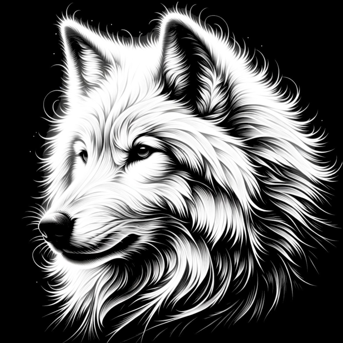 Celestial Wolf, Laser PNG, Slate Engraving, Laser File, Coaster Etching ...