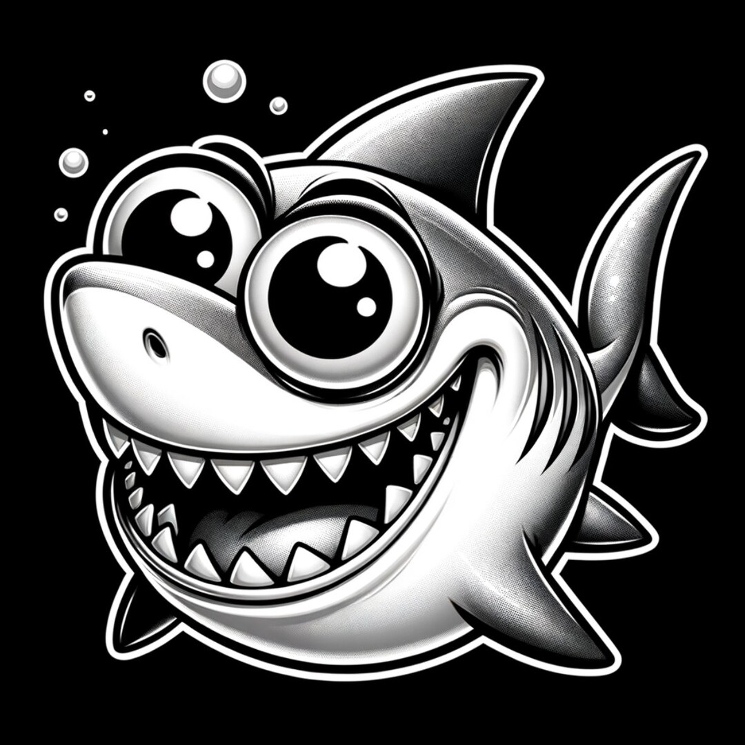 Crazy Shark, Slate Engraving, Laser File, Coaster Etching, American ...