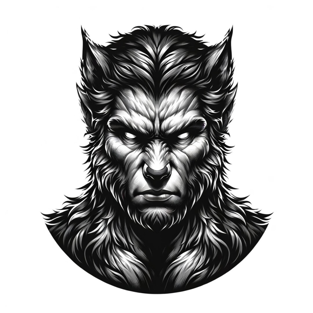 Werewolf 4, Wood Engraving, Laser File, Coaster Etching, Lightburn ...