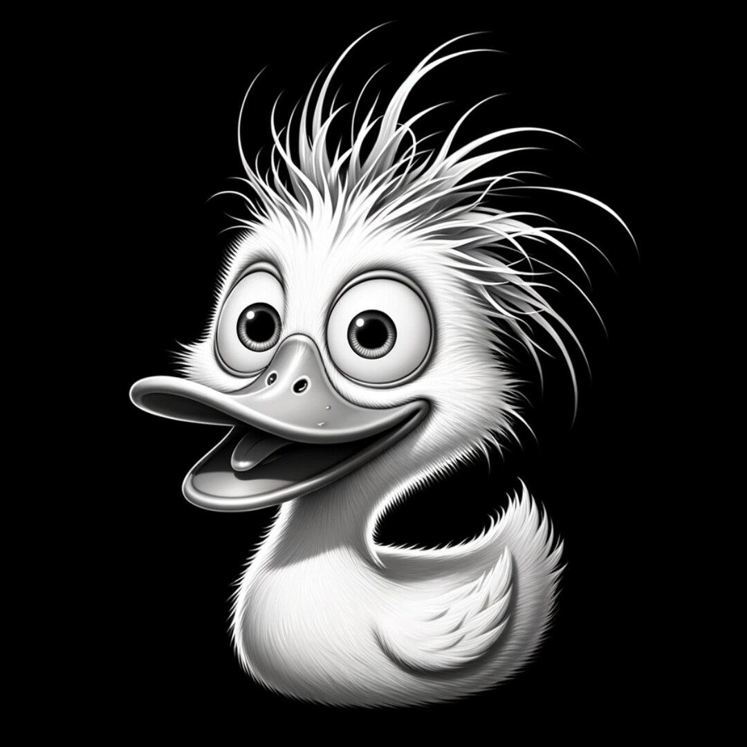 Crazy Duck , Slate Engraving, Laser File, Coaster Etching, American ...