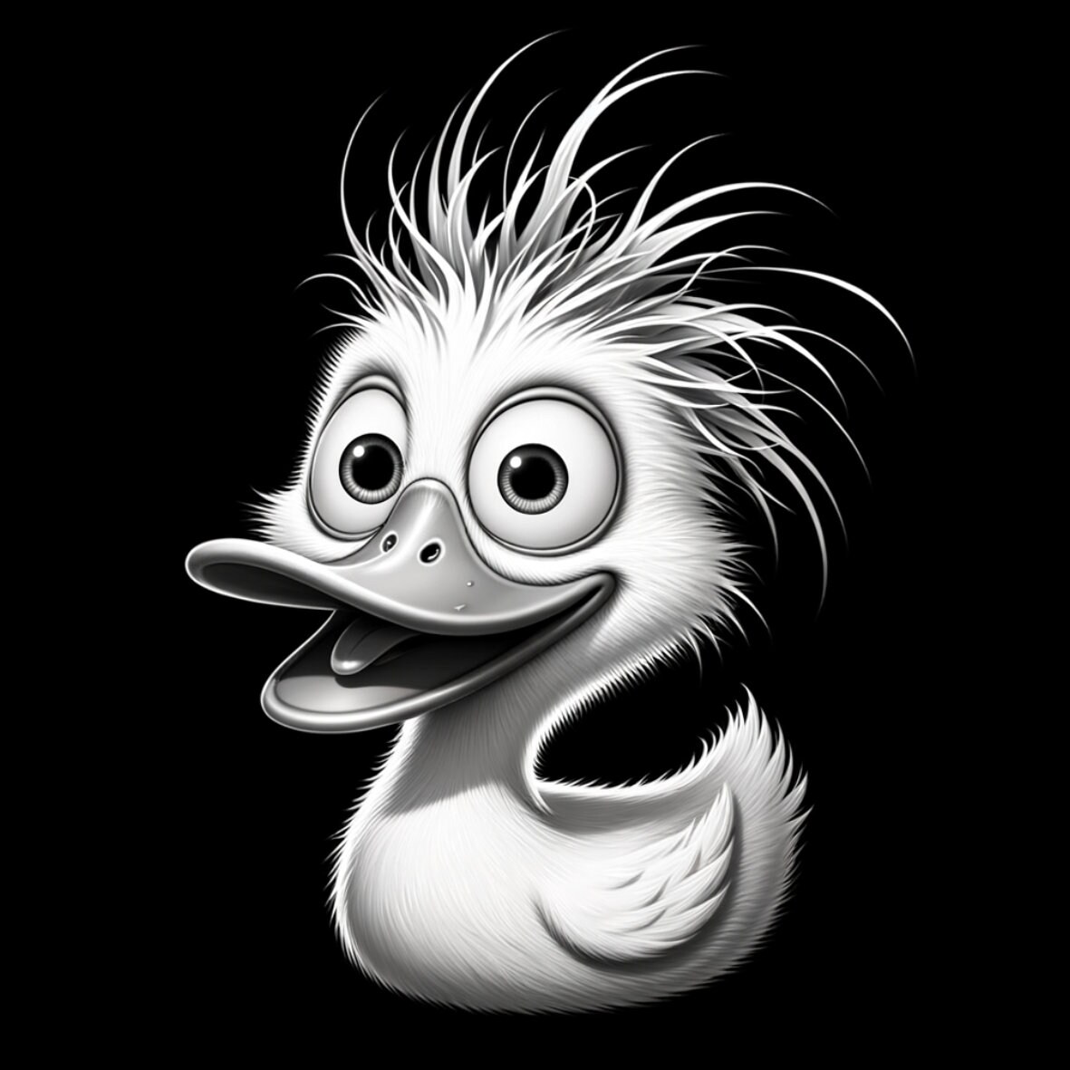 Crazy Duck , Slate Engraving, Laser File, Coaster Etching, American ...