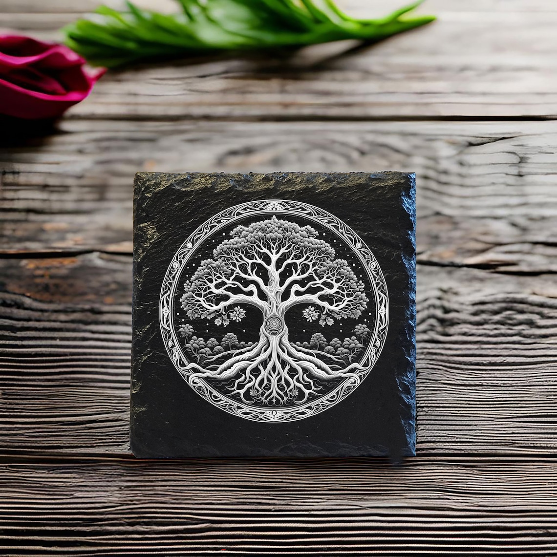 Tree of Life, Slate Engraving, Laser File, Coaster Etching, American ...