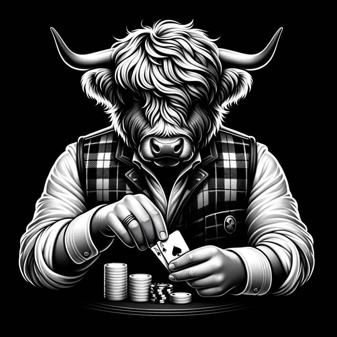 Highland Cow Poker, Slate Engraving, Laser File, Coaster Etching ...
