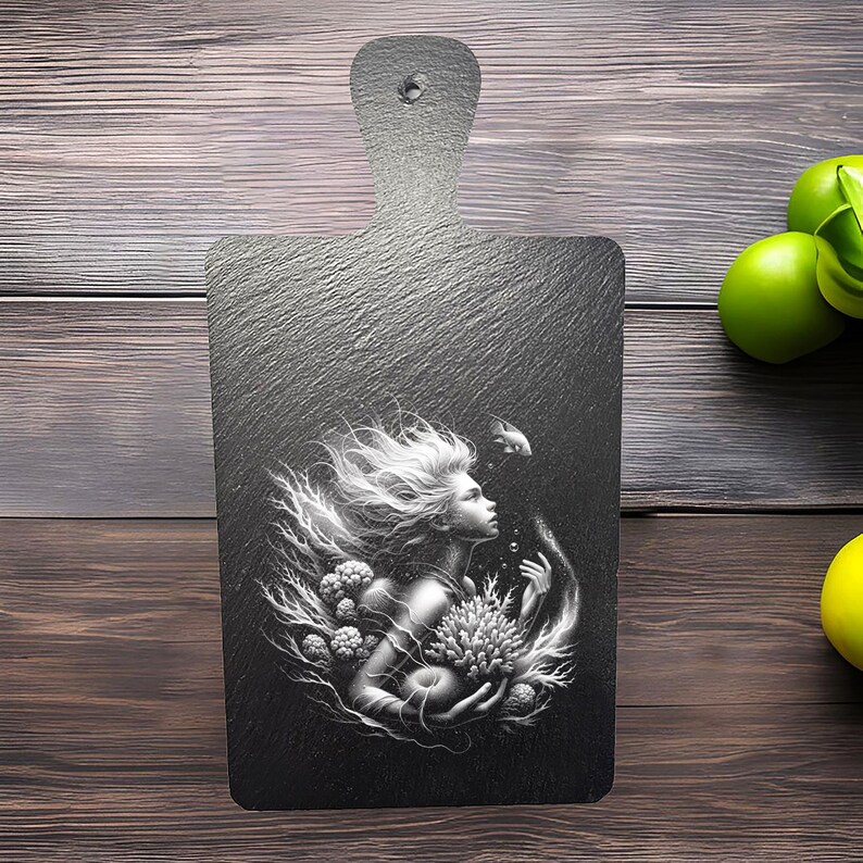 Mermaid 3, Slate Engraving, Laser File, Coaster Etching, American ...