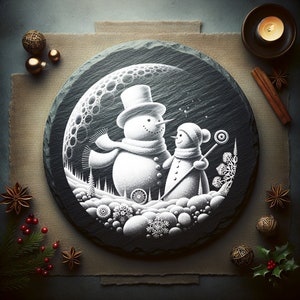 Snowman 8, Laser PNG, Slate Engraving, Laser File, Coaster Etching ...