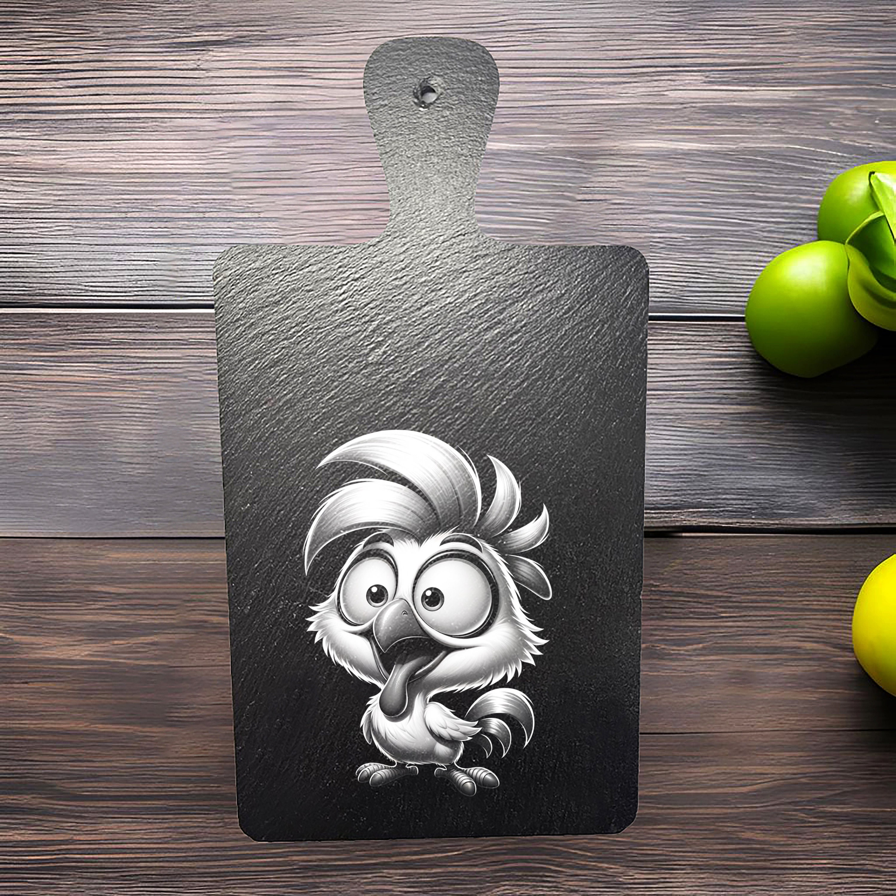 Crazy Chicken, Slate Engraving, Laser File, Coaster Etching, American ...