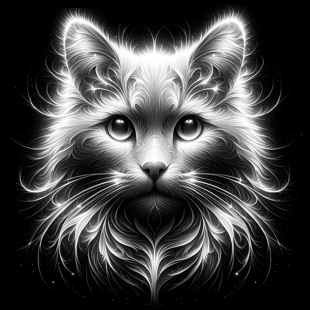 Celestial Cat, Slate Engraving Design, Laser File, Coaster Etching ...
