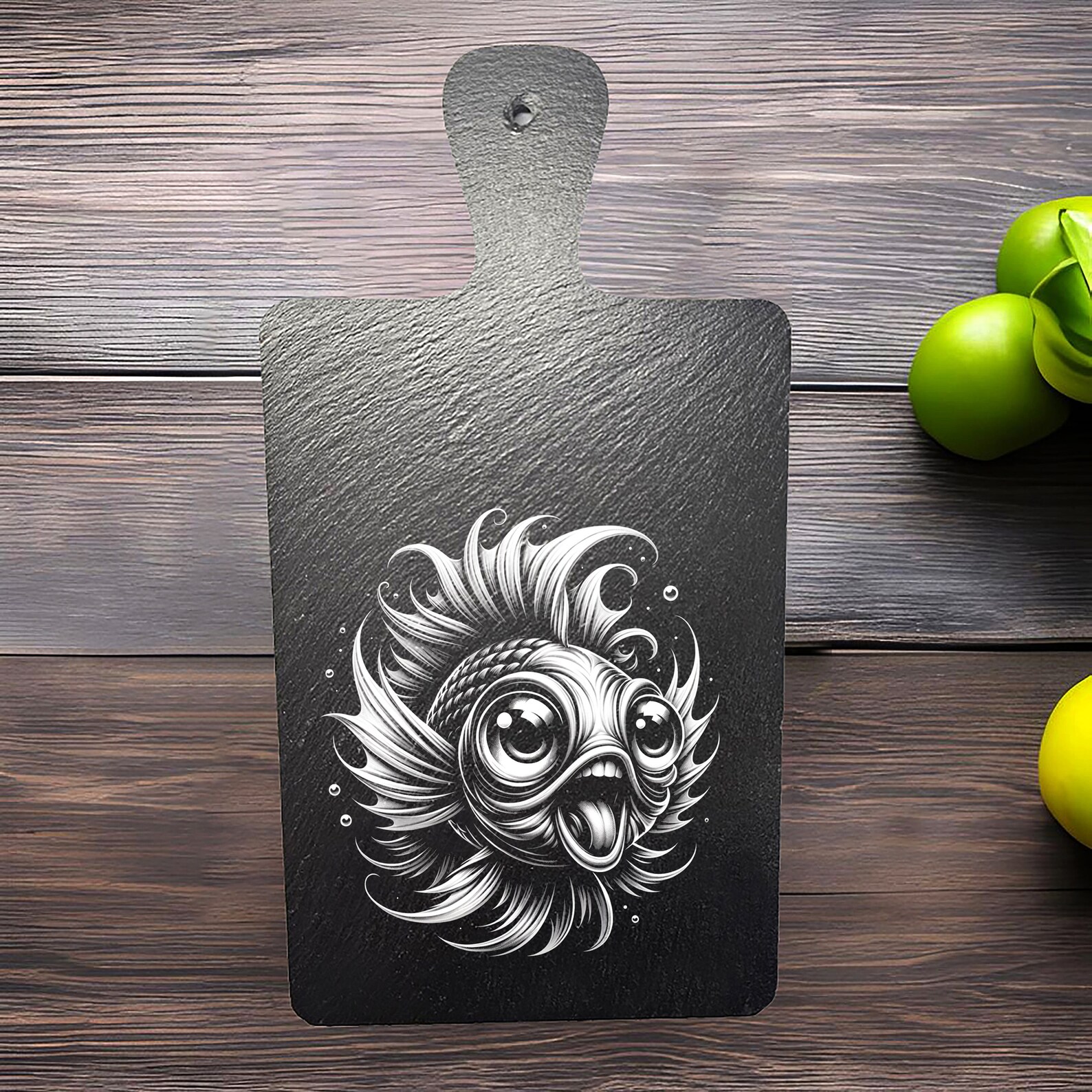 Crazy Fish Slate Engraving, Laser Cut File (digital Download) - Etsy