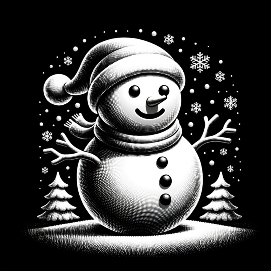 Snowman 1, Laser PNG, Slate Engraving, Laser File, Coaster Etching ...