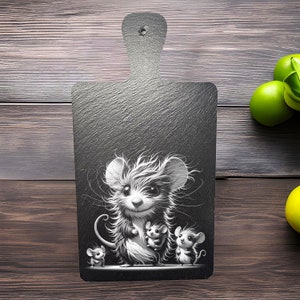 Mouse Family 2, Slate Engraving, Laser File, Coaster Etching, American ...