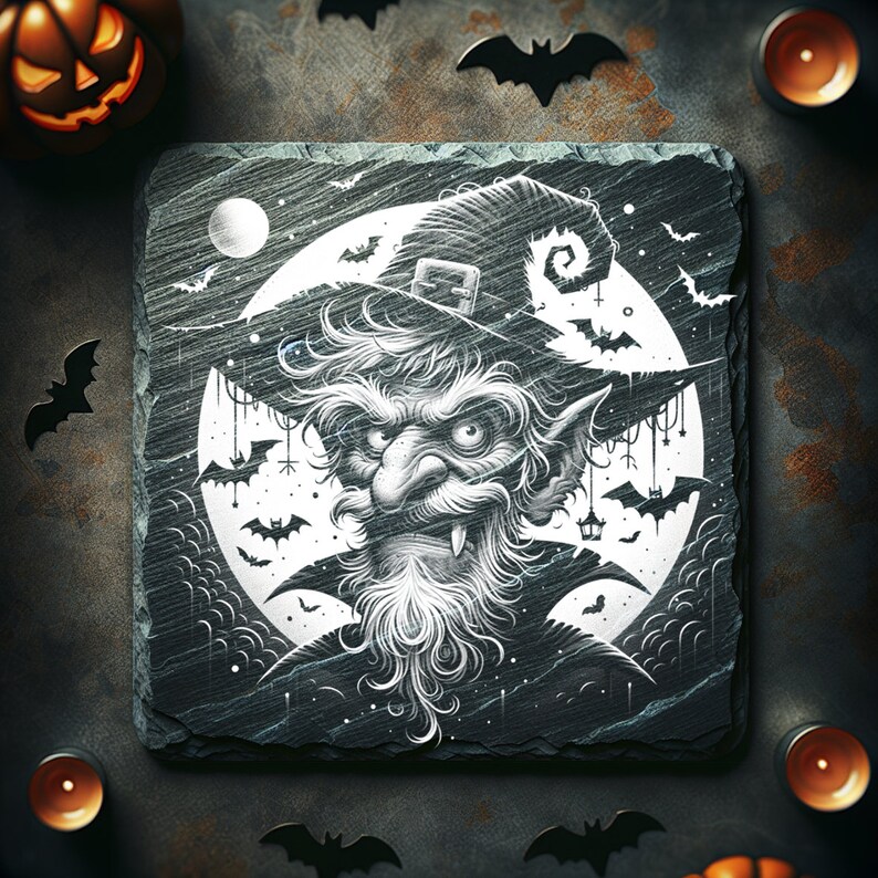 Vampire 1, Laser PNG, Slate Engraving, Laser File, Coaster Etching ...