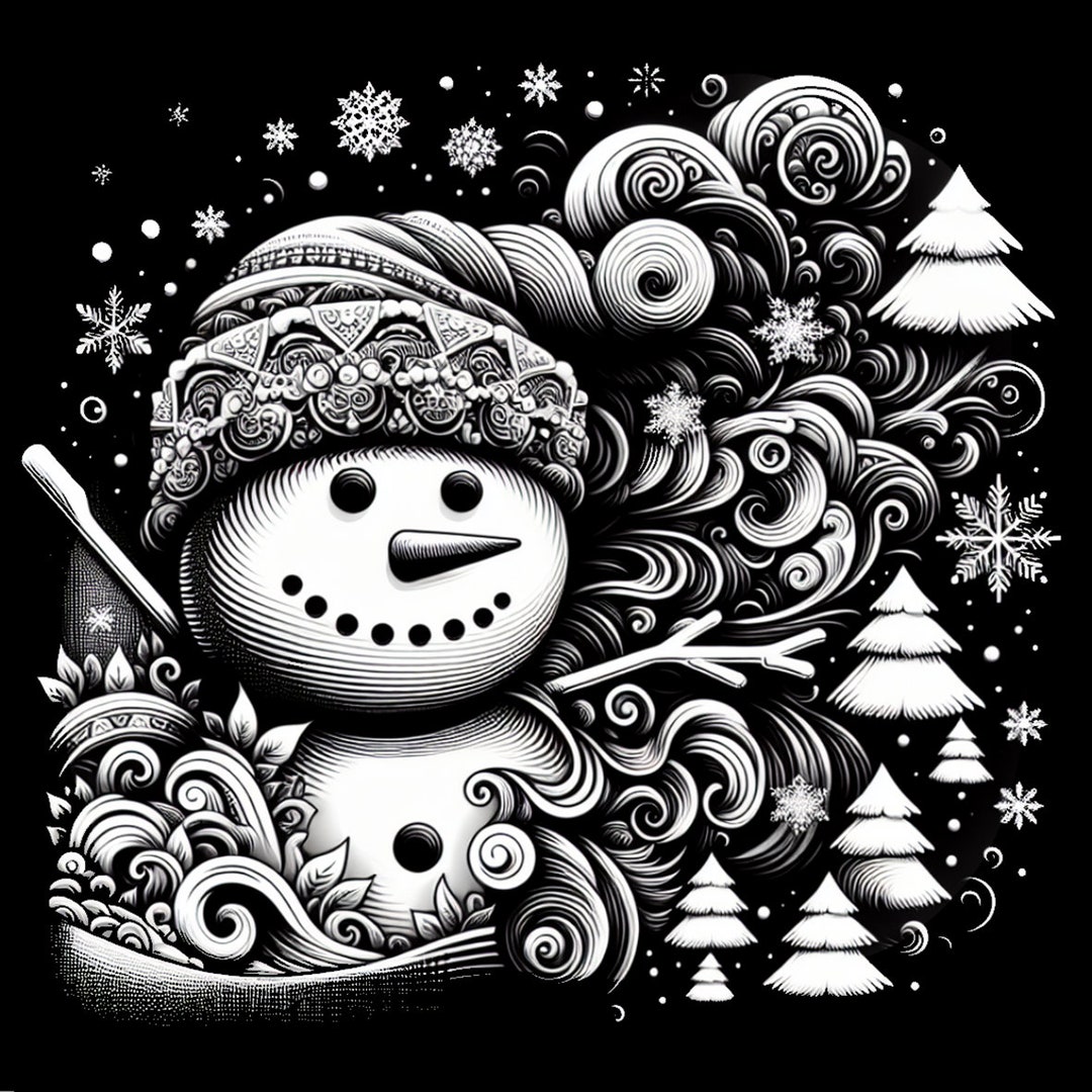Snowman 5, Laser PNG, Slate Engraving, Laser File, Coaster Etching ...