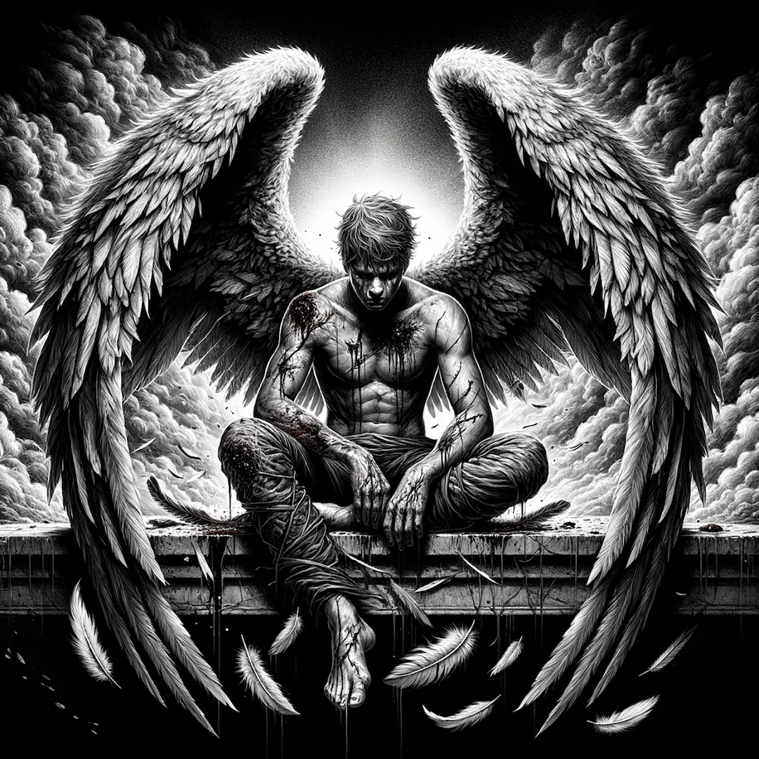 Fallen Angel 1, Slate Engraving, File,coaster Etching, American ...